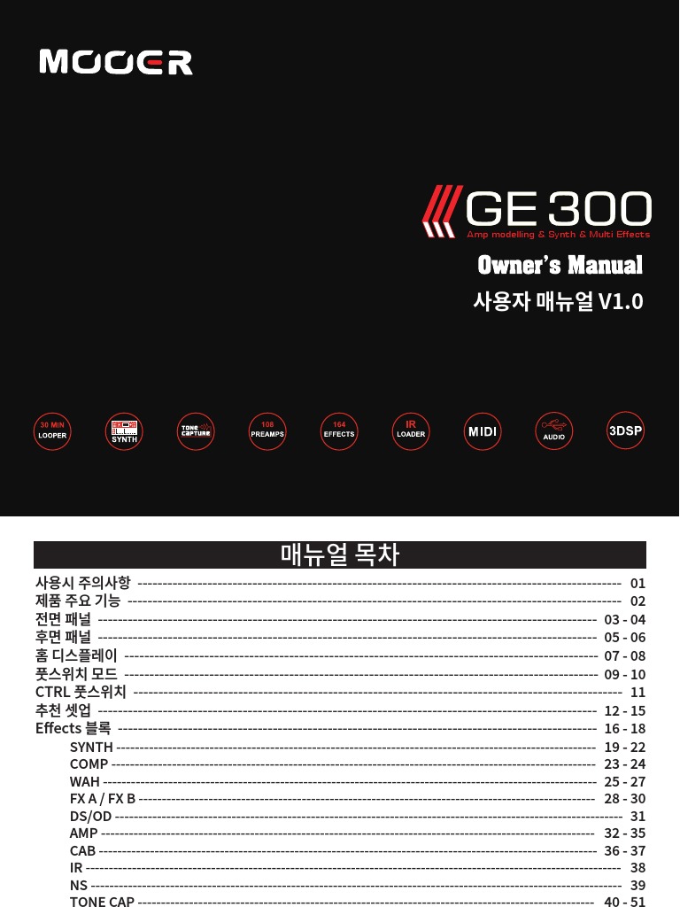 GE300한글 메뉴얼 | PDF