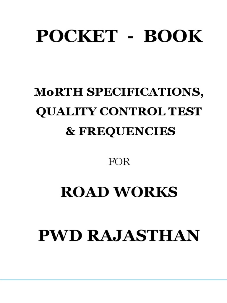 MoRTH Specifications Pocket Book 25.03.2019 02.00 AM | PDF | Asphalt ...