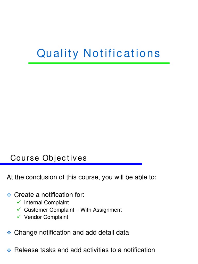QM Notification | Download Free PDF | Business | Business Process