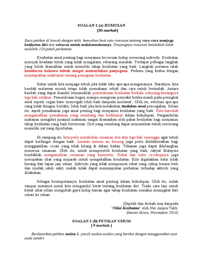 Soalan Rumusan | PDF