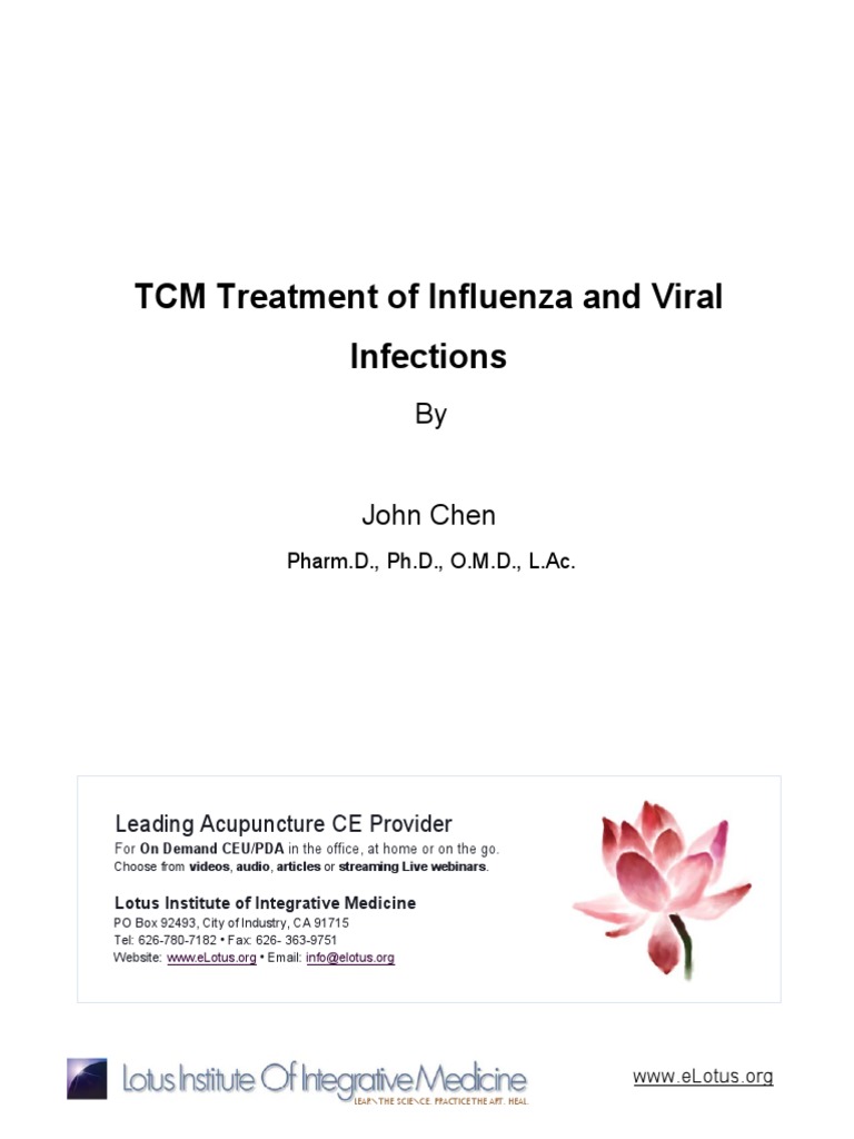 Jchen Viral Infection Handout PDF | PDF | Traditional Chinese Medicine ...
