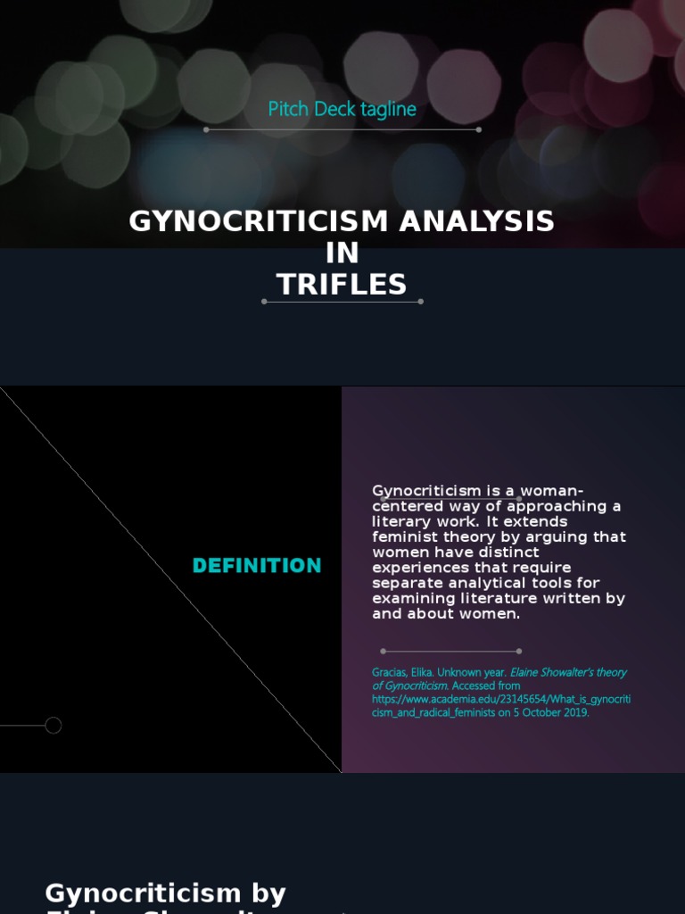 GYNOCRITICISM Analysis in Trifles | PDF | Linguistics