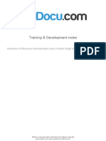 Training & Development Notes Training & Development Notes | PDF ...