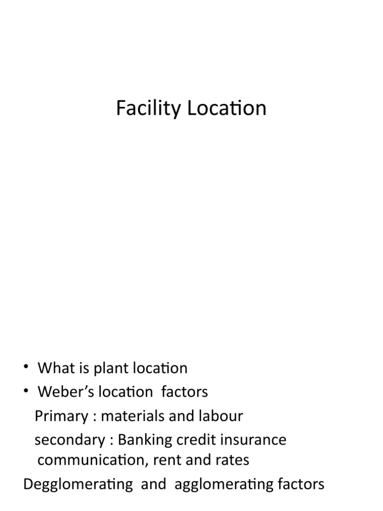 8.facility Location | PDF | Law