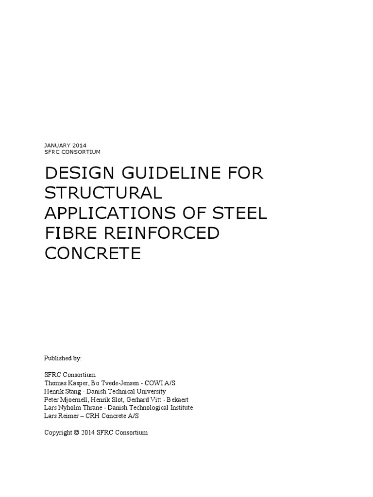 Guideline For Design of SFRC PDF | PDF | Reinforced Concrete | Strength ...