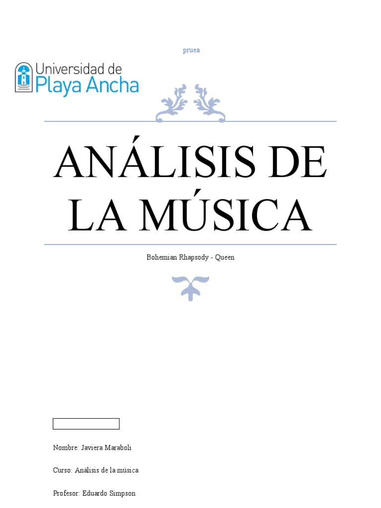 Análisis Bohemian Rhapsody QUEEN | PDF | Acorde (Música) | Musicología