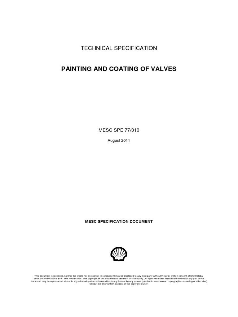 MESC SPE 77-310 Aug 2011 | PDF | Paint | Epoxy