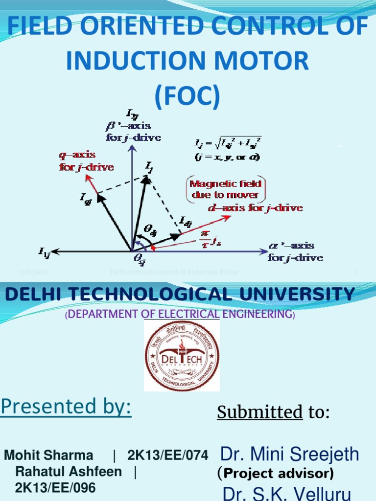 1 Field Oriented Control Of Induction Motor 12 6 2015 Pdf Electric Motor Electrodynamics