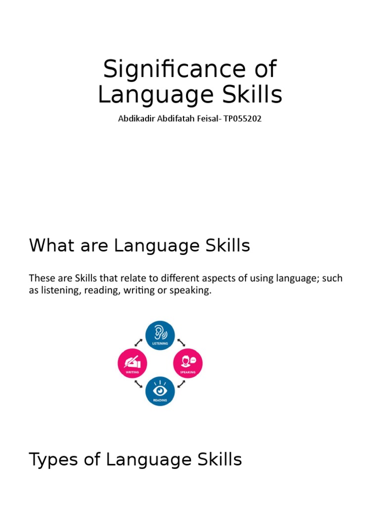 Importance of Language Skills Explained | PDF