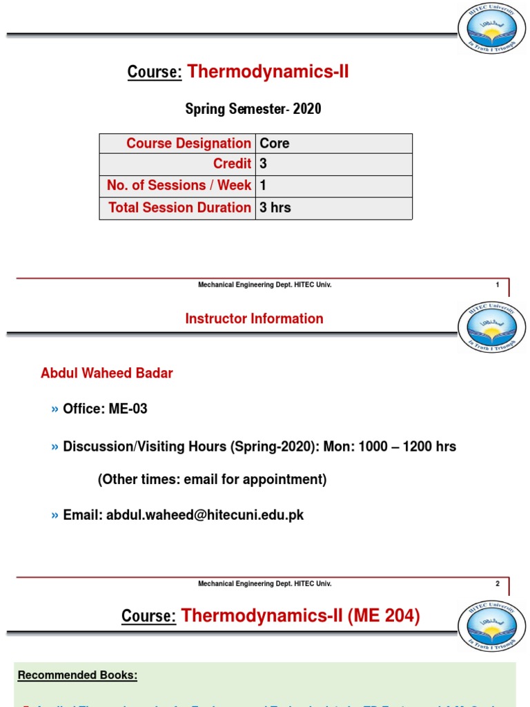 Ch-1 Complete Thermo-II Sp-20 PDF | PDF | Building Engineering ...