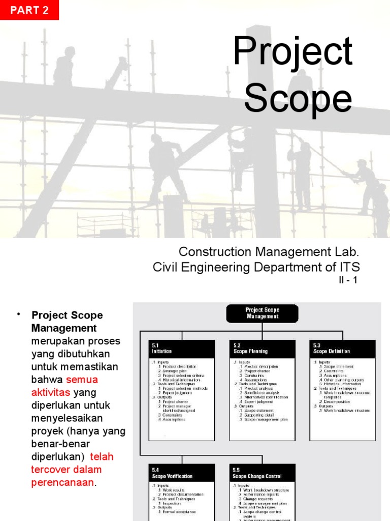 Project Scope: Construction Management Lab. Civil Engineering ...