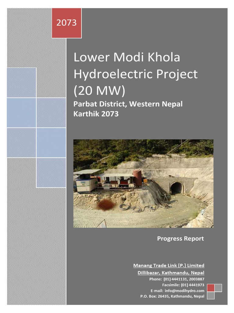 Lower Modi Khola Hydroelectric Project (20 MW) : Parbat District ...
