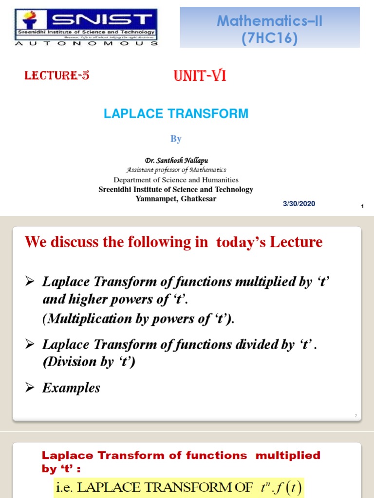 Unit-Vi: Mathematics-II (7HC16) | PDF