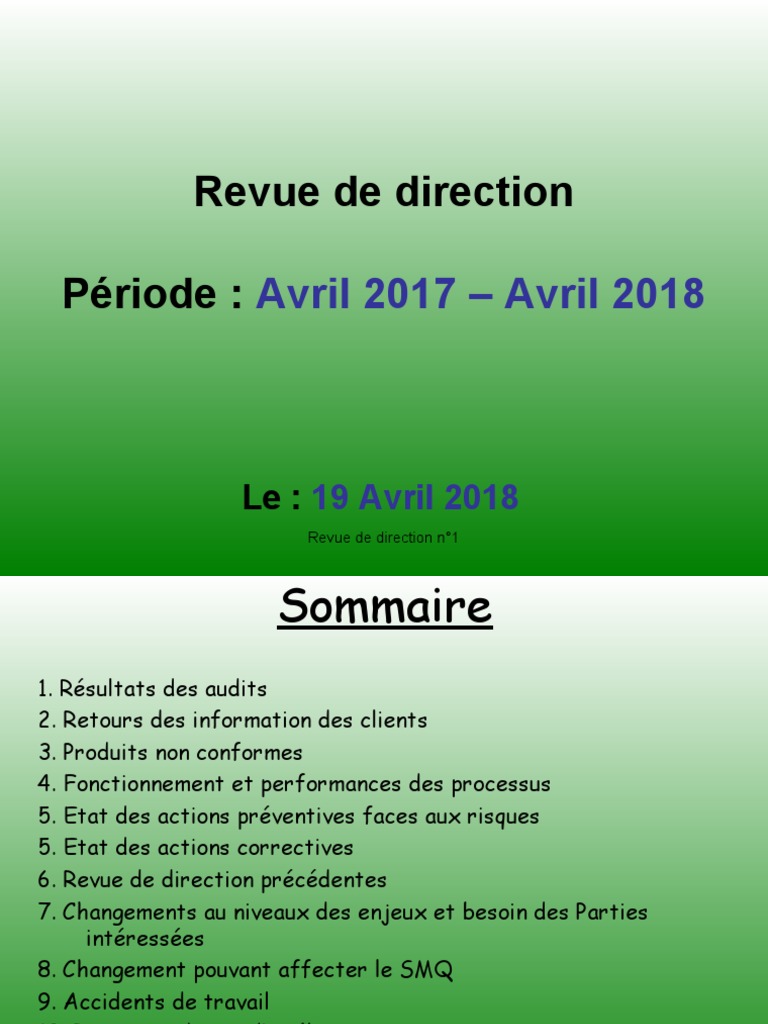 Revue de Direction | PDF | Audit | Business