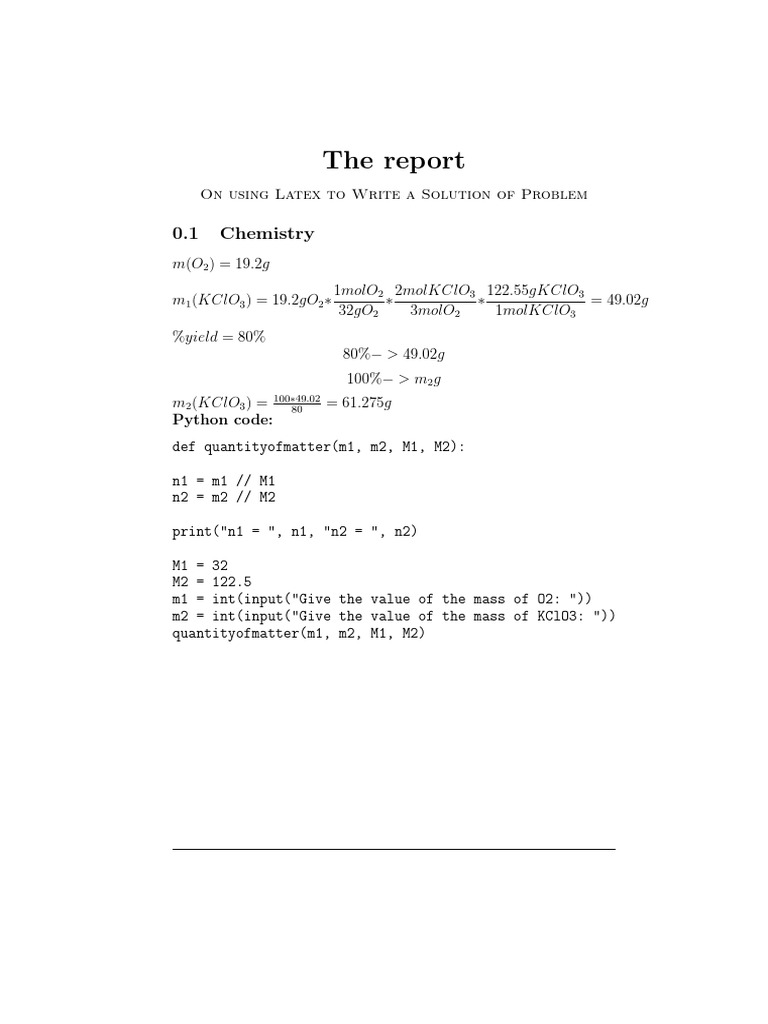 Latex Report PDF | PDF | Teaching Mathematics | Mathematical Analysis
