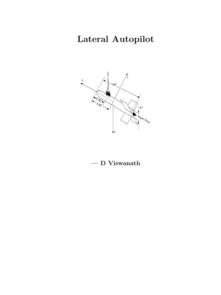 Lateral Autopilot Notes | PDF | Flight Dynamics (Fixed Wing Aircraft ...