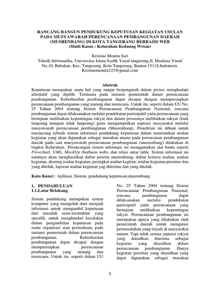 Flowchart, Uml, Mockup (Berbasis Web), Dan Relasi Antar Table. Sistem ...