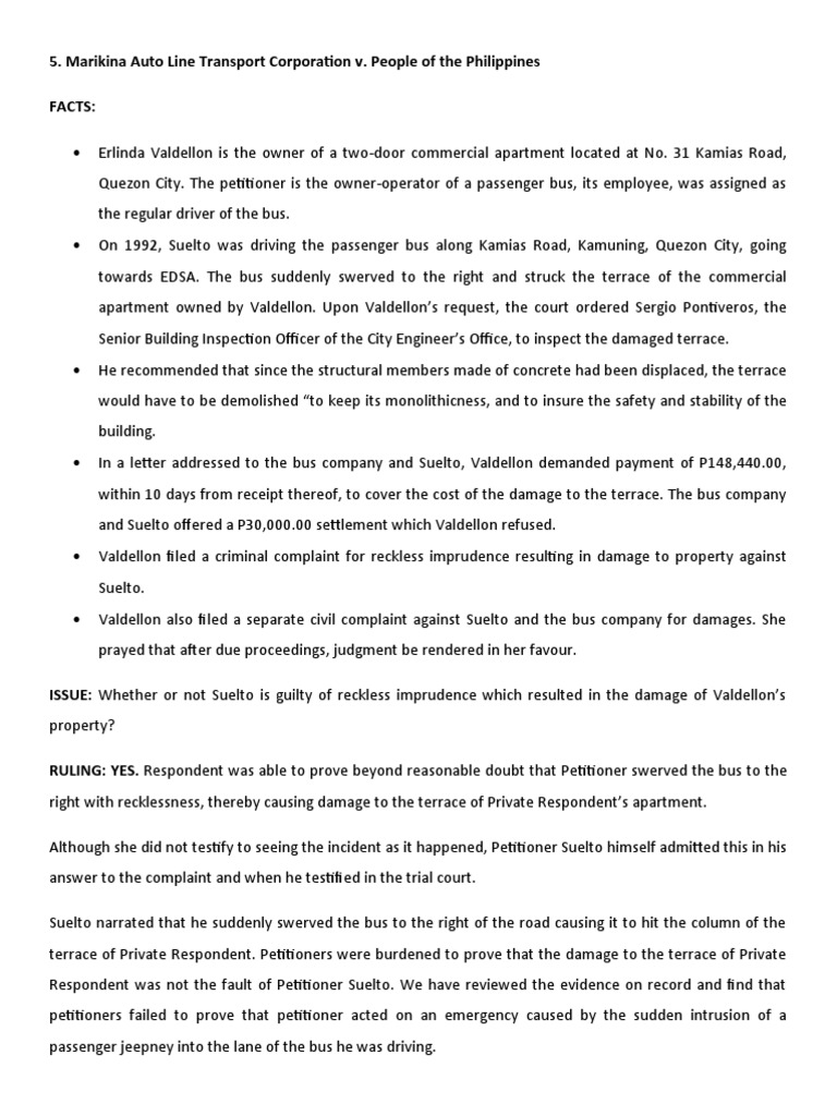 Marikina Auto Line Transport Corporation V People of The Philippines ...