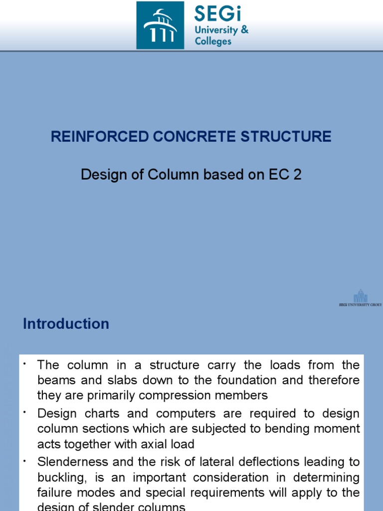 Reinforced Concrete Structure (Column Design Based On EC2) | PDF | Beam ...