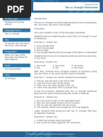 Grammar Too, Too Much, Too Many, (Not) Enough Worksheet - Live ...