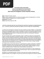 Biografía de Josefa Joaquina Sánchez | PDF