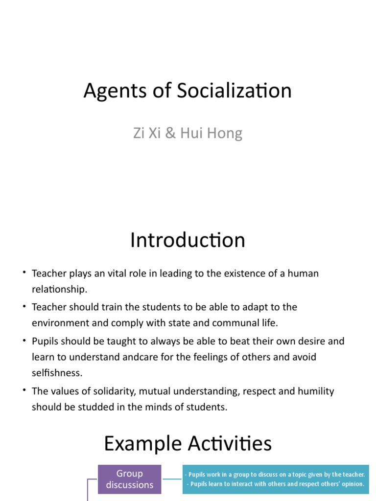 Agents of Socialization and Researcher | PDF