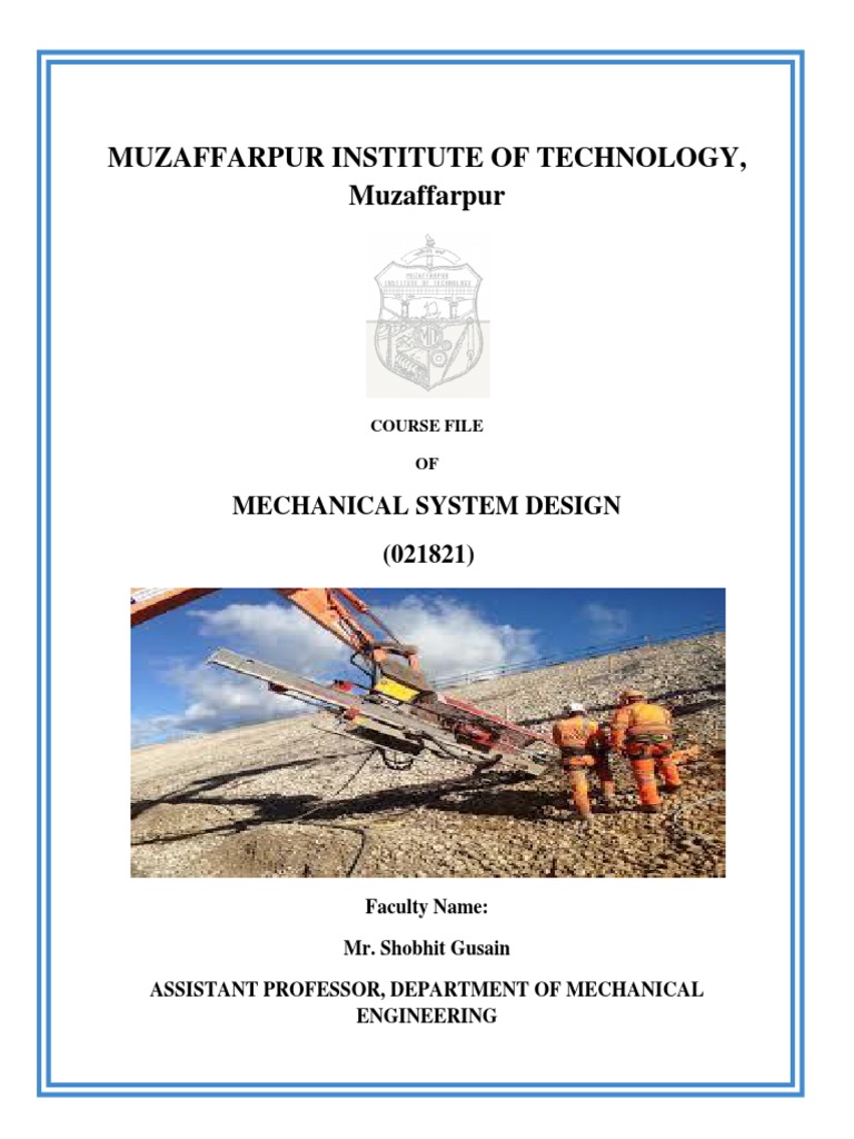 Mechanical System Design | PDF | Cylinder (Engine) | Gear