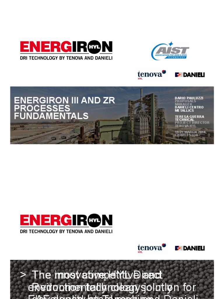 Energiron III & ZR Processes Overview | PDF | Iron | Carbon Dioxide
