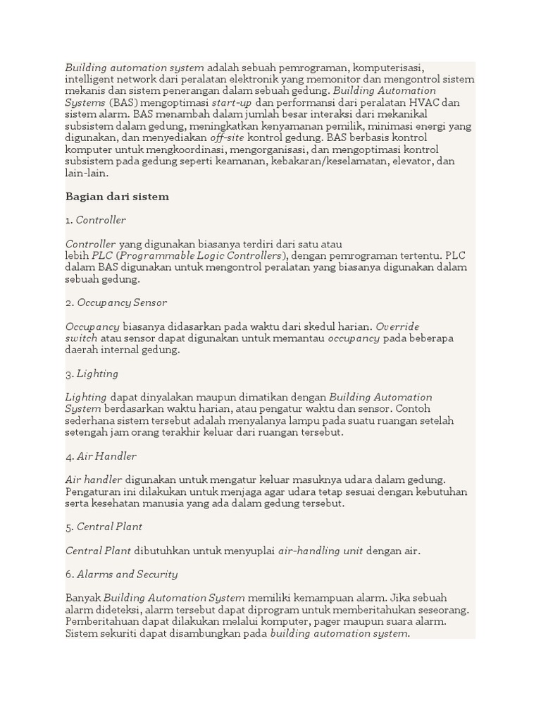 Building Automation System | PDF