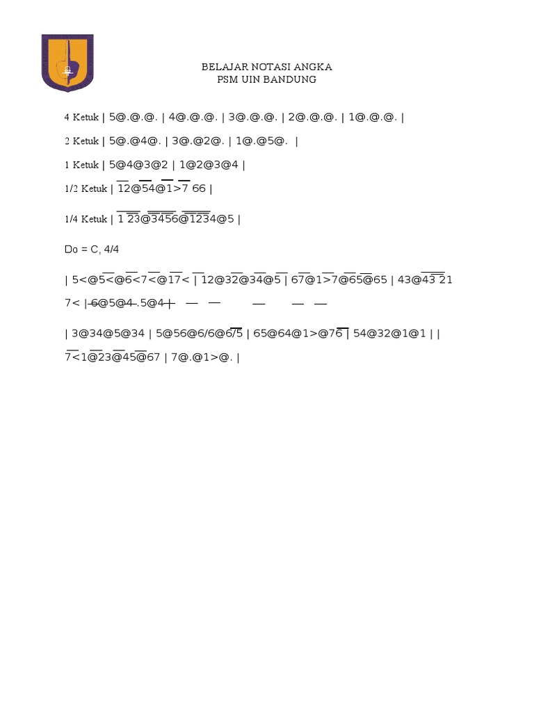 Belajar Notasi Angka | PDF