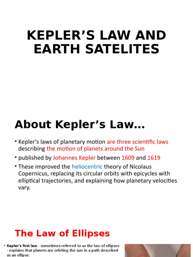 Kepler's Law and Earth Satelites | PDF | Orbit | Planets