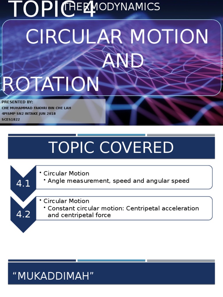 Topic 4 Circular Motion | PDF | Acceleration | Speed