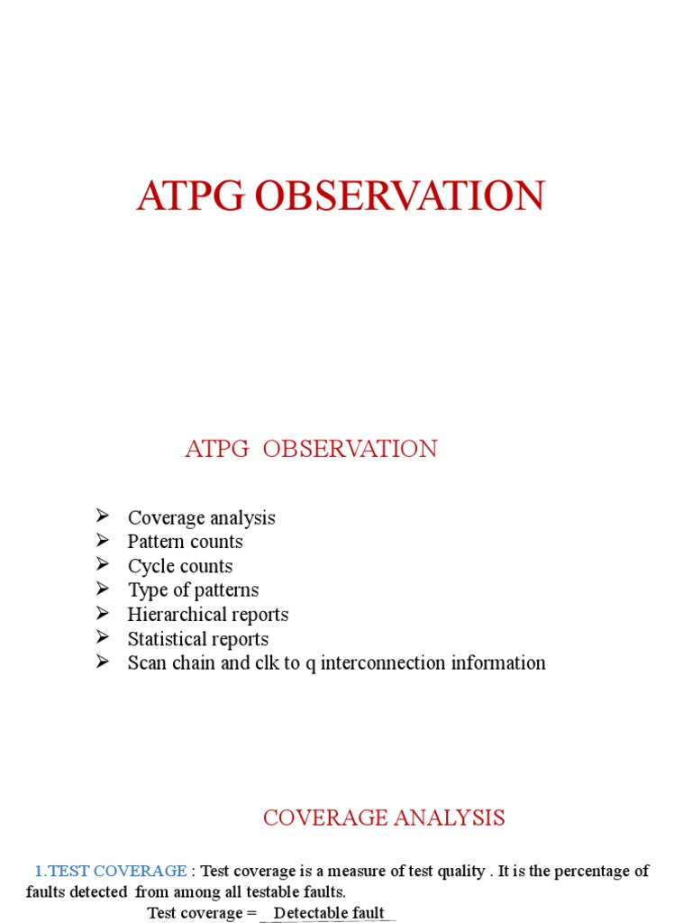 ATPG Observation | PDF | Computer Engineering | Electronic Design
