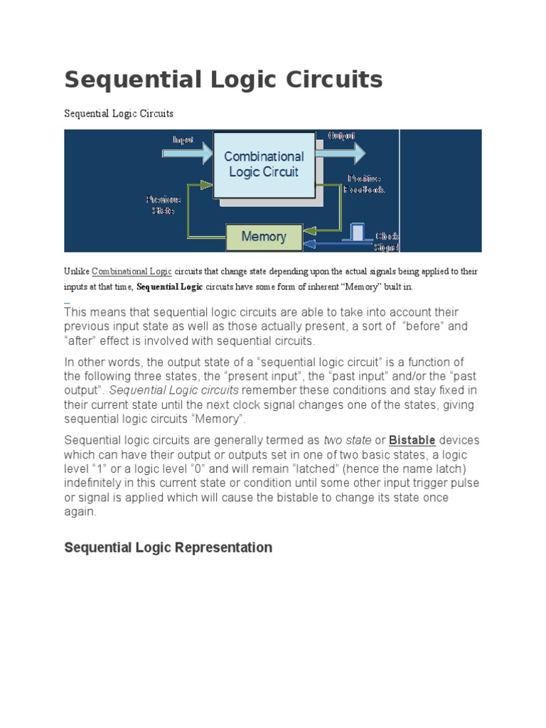 Sequential Circuit | PDF | Logic Gate | Electronic Circuits