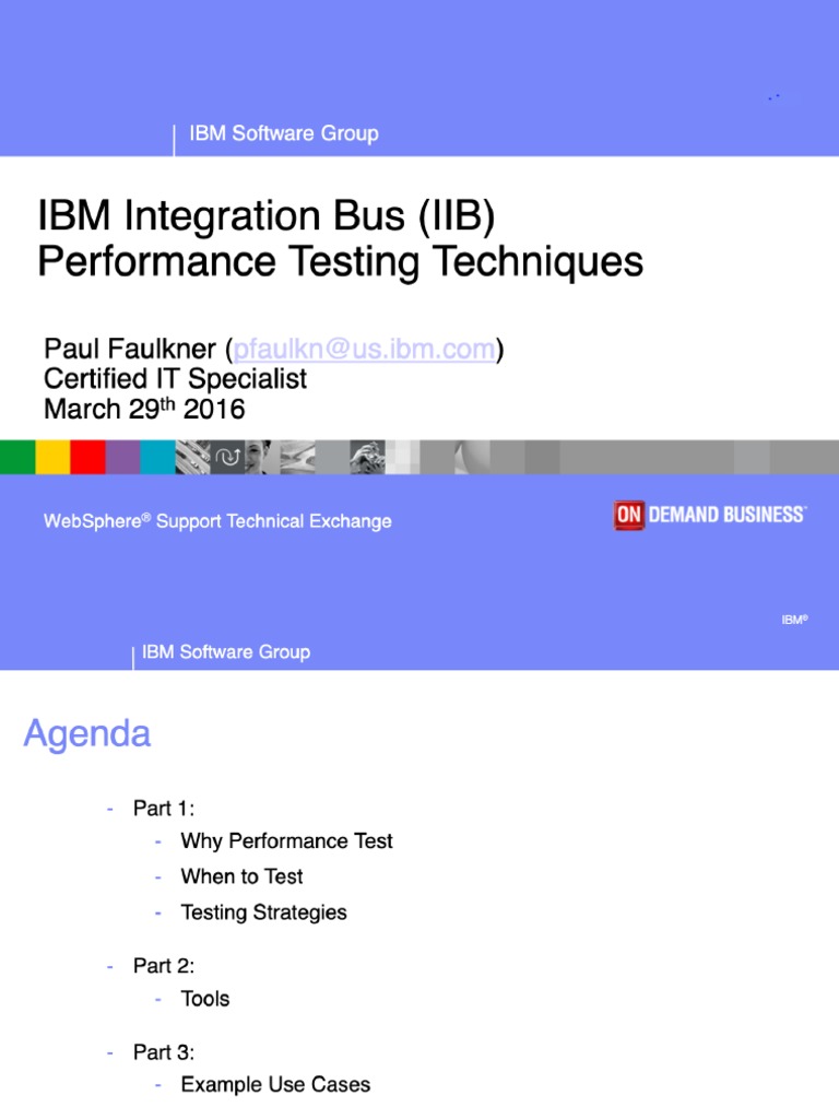 IBM Integration Bus (IIB) Performance Testing Techniques | PDF