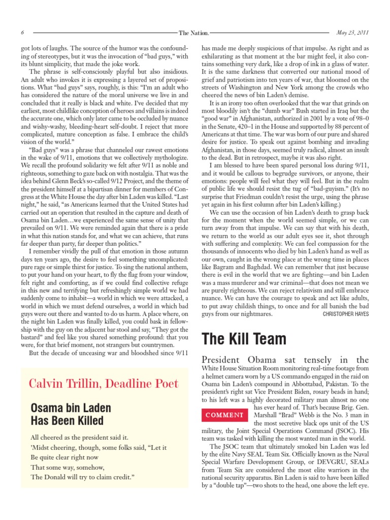 The Kill Team: Calvin Trillin, Deadline Poet | PDF | Joint Special ...