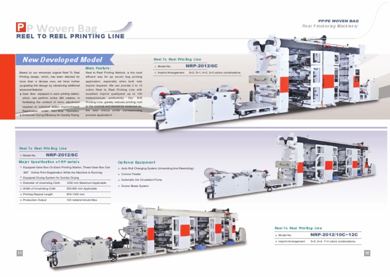 Reel To Reel Printing Line | PDF | Printing | Transmission (Mechanics)