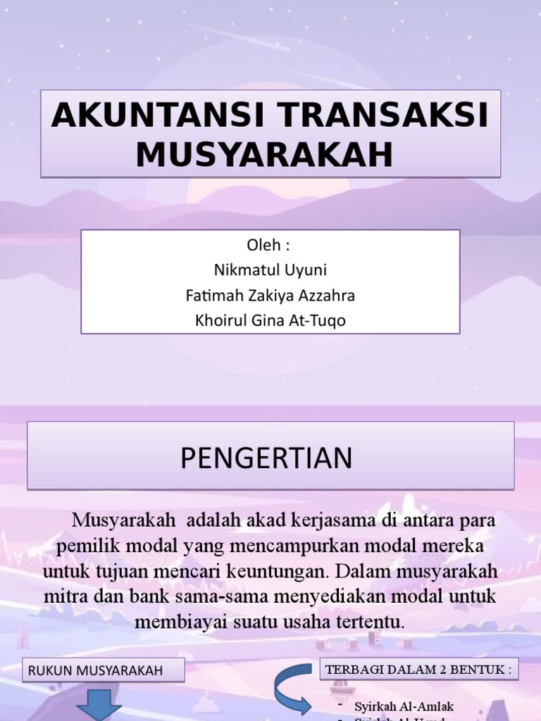 MUSYARAKAH | PDF