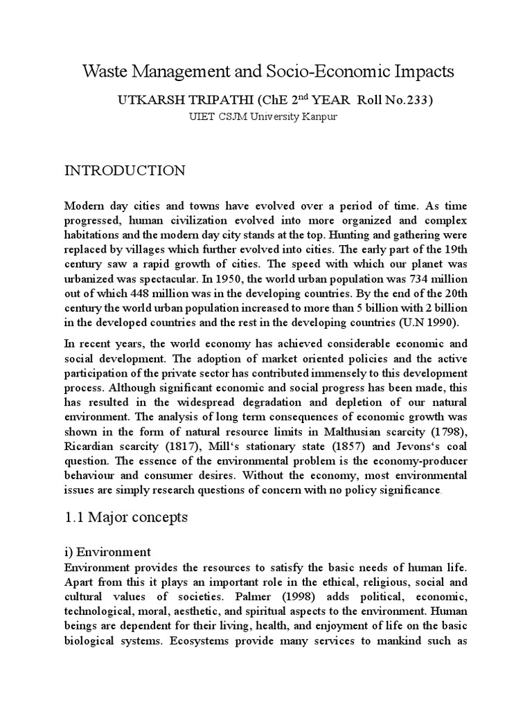 Waste Management Research Paper Utk PDF | PDF | Municipal Solid Waste ...