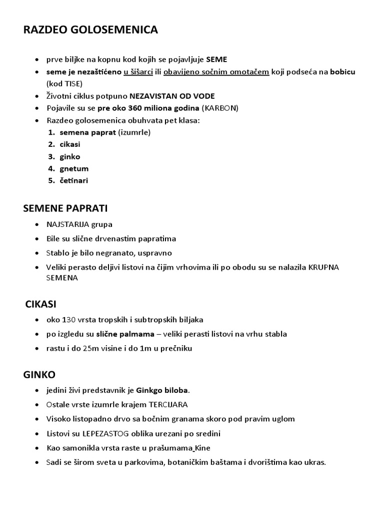 Golosemenice | PDF