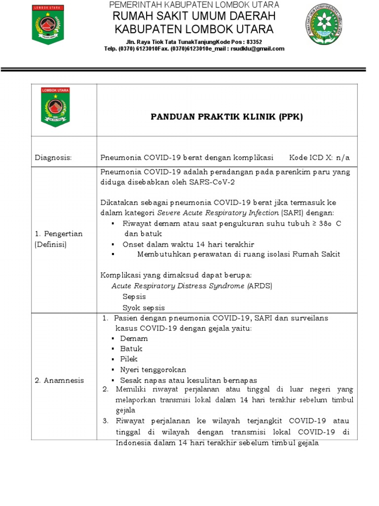C-PPK Pneumonia COVID-19 Dengan Komplikasi | PDF
