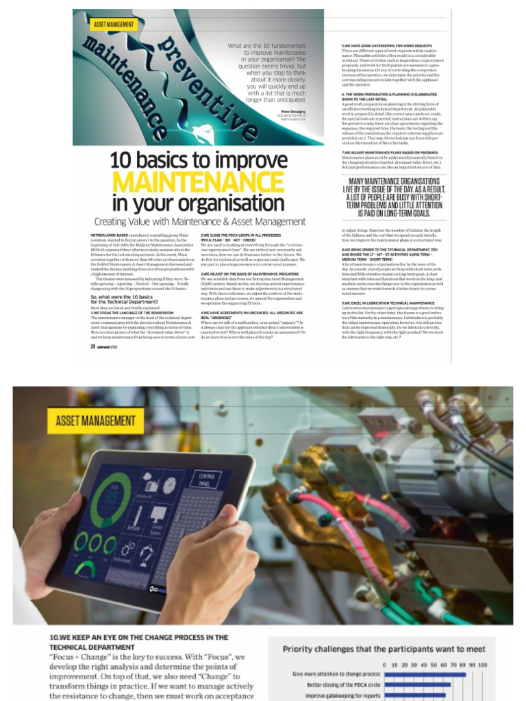 10 Basics To Improve Maintenance in Your Organization Mainnovation | PDF