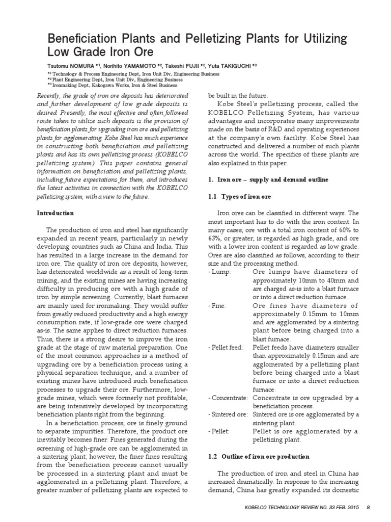 008 015 PDF | PDF | Mill (Grinding) | Iron Ore