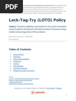 LOTO register | PDF