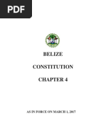 Constitution of Belize Overview | PDF