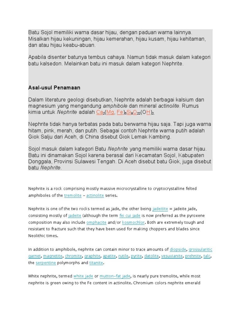 Batu Sojol | PDF
