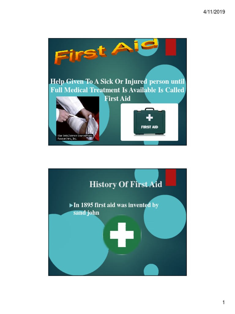 Basic First Aid | PDF | Cardiopulmonary Resuscitation | First Aid