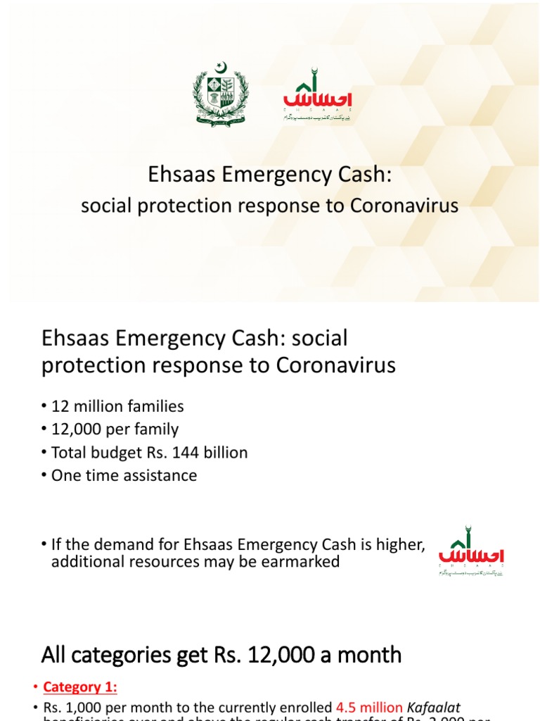 Ehsaas Emergency Cash: Pakistan's largest social protection program ...