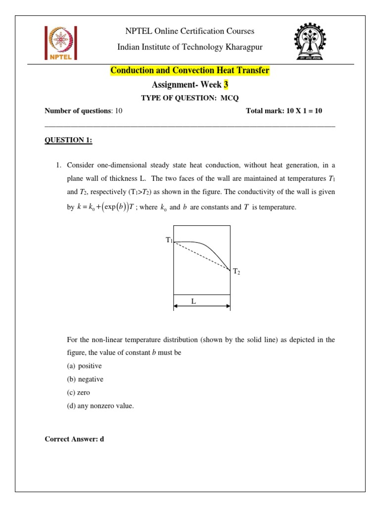 Conduction and Convection Heat Transfer Assignment-Week 3 | PDF ...