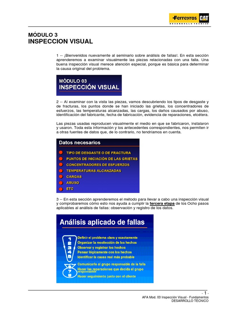 Inspección Visual en Análisis de Fallas | PDF | Forjar | Información
